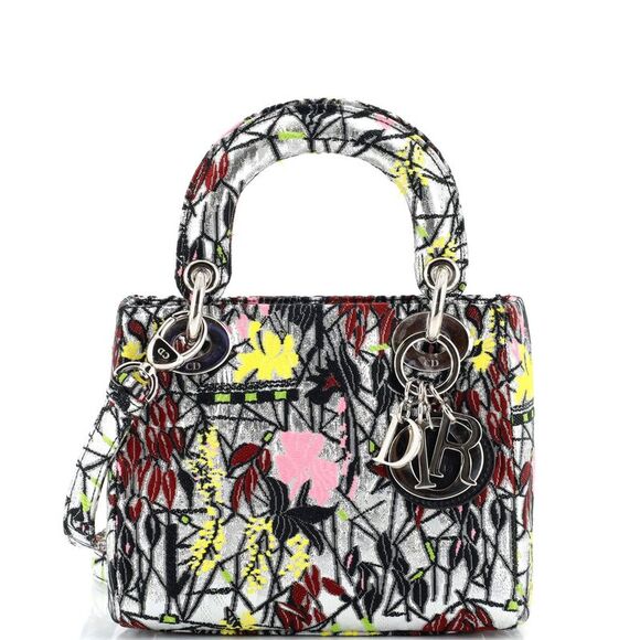 Dior | Bags | Christian Dior Lady Dior Bag Embroidered Canvas Mini ...